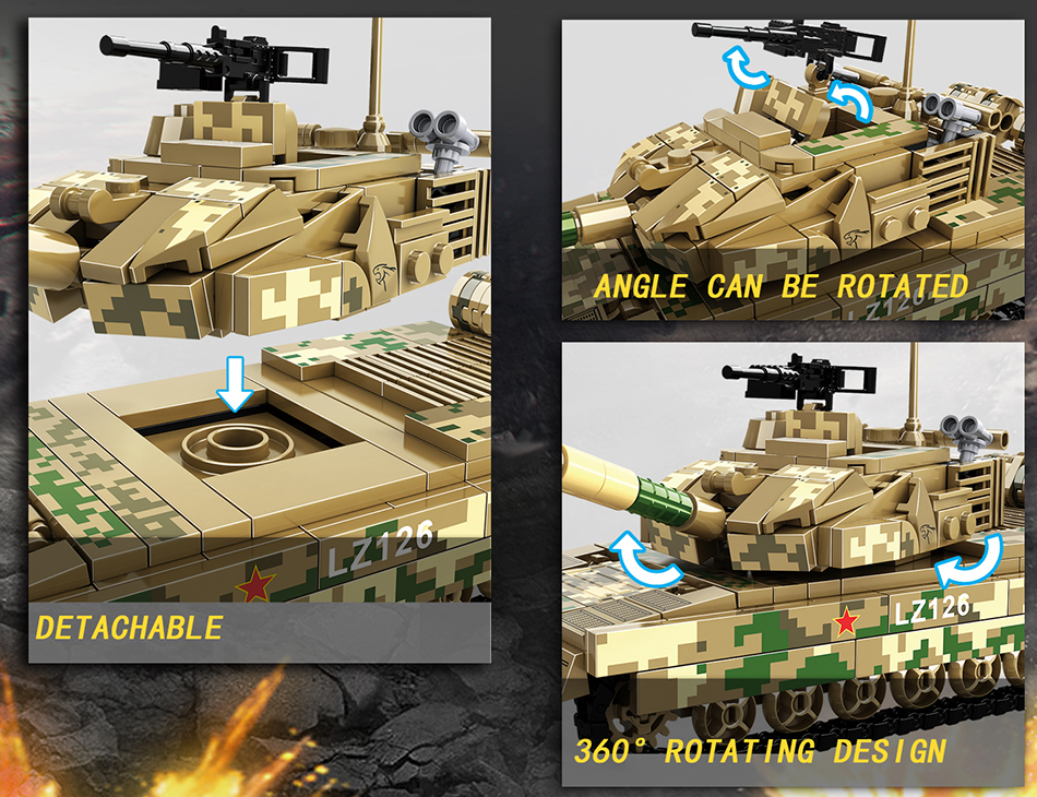 World tanks model Kit Intelligence Bricks army Military tank Trucks ...